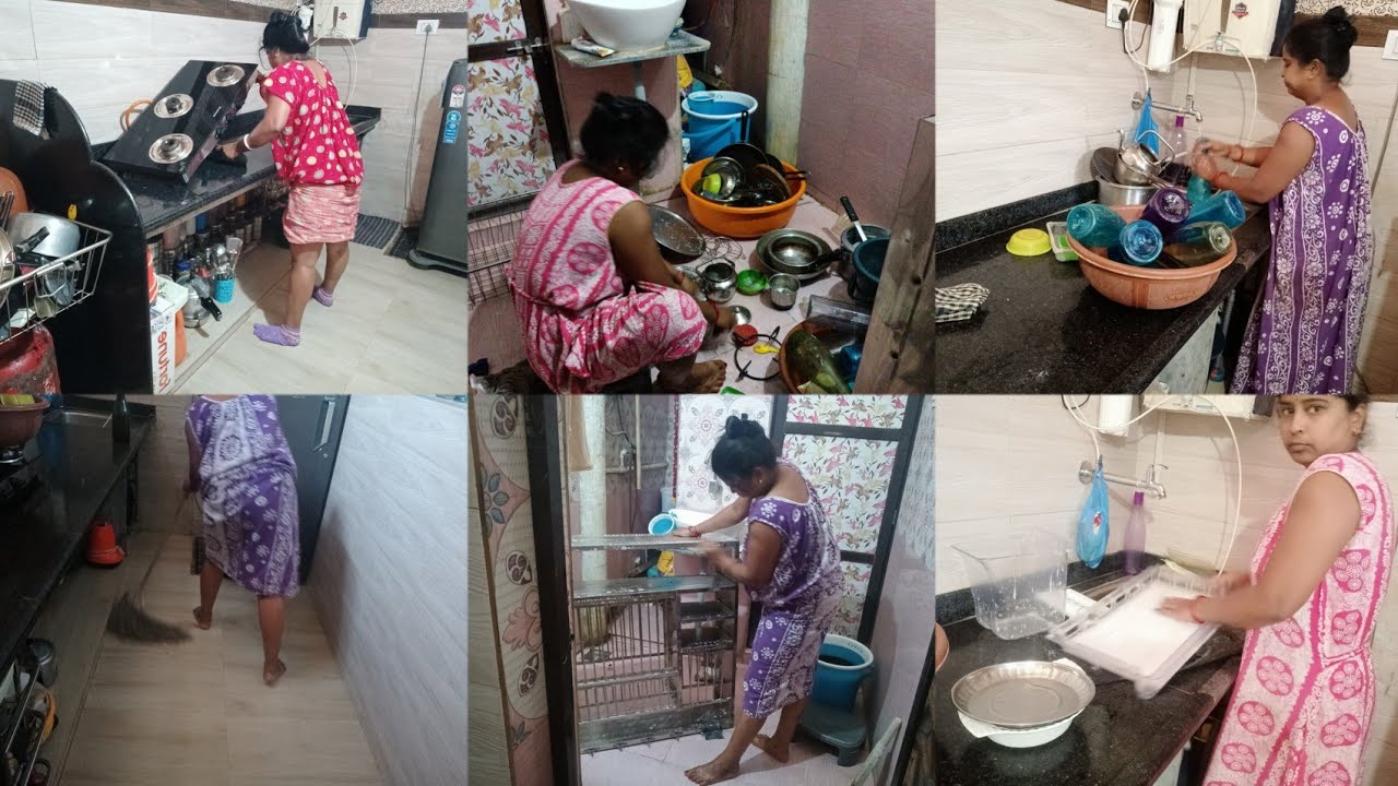 🔥kitchen cleaning bartan cleaning bottle cleaning bartan rack cleaning ...