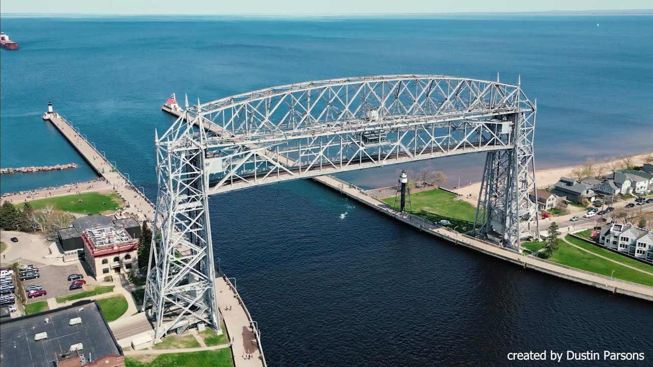 Duluth Lift Bridge Drone Video - YouTube
