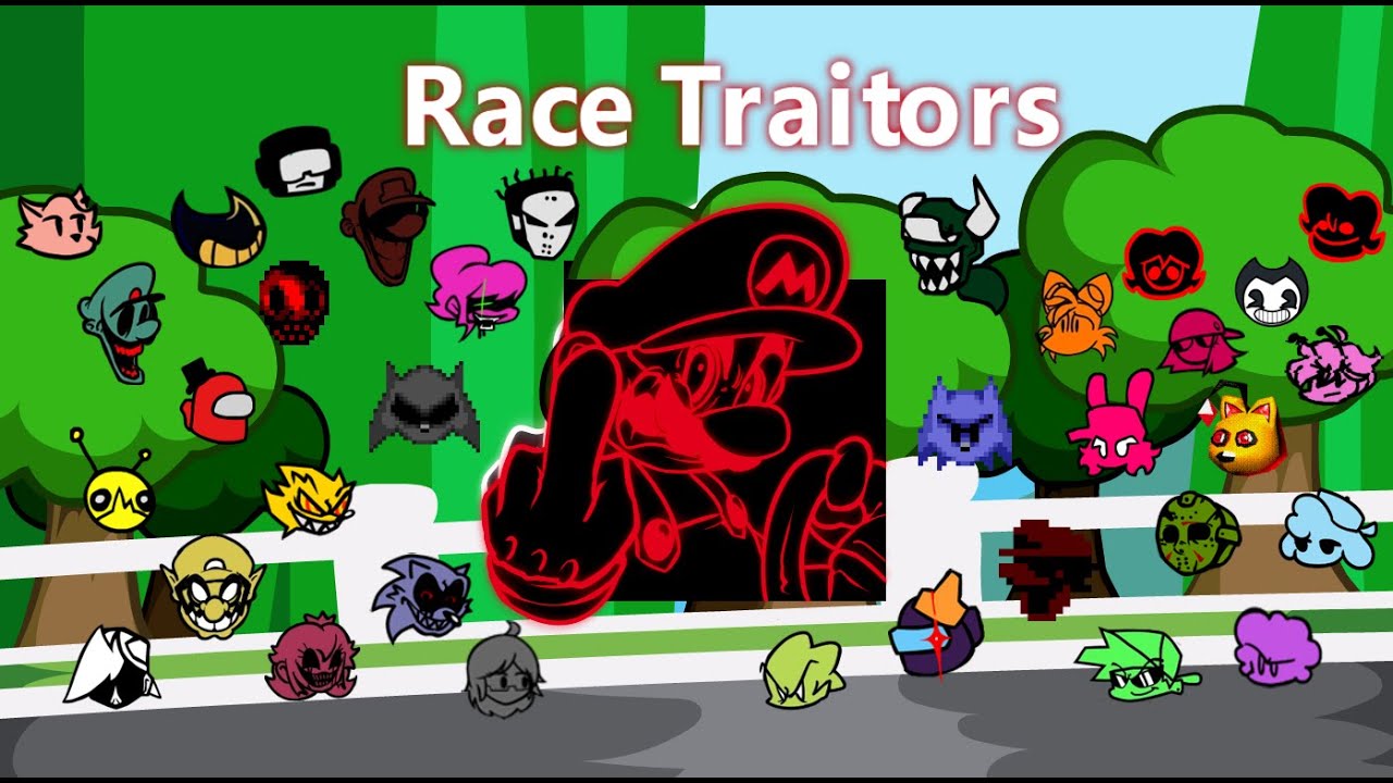 Race Traitors But Every Turn A Different Character Sings It. (FNF Mario ...