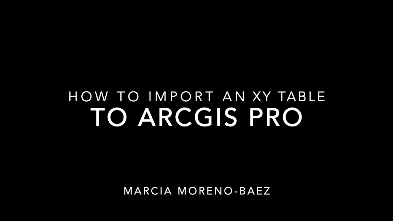 How to - XY Table To ArcGIS Pro - YouTube