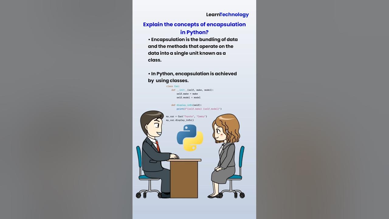 Encapsulation in Python | Python Interview Questions | #python #interview #encapsulation - YouTube