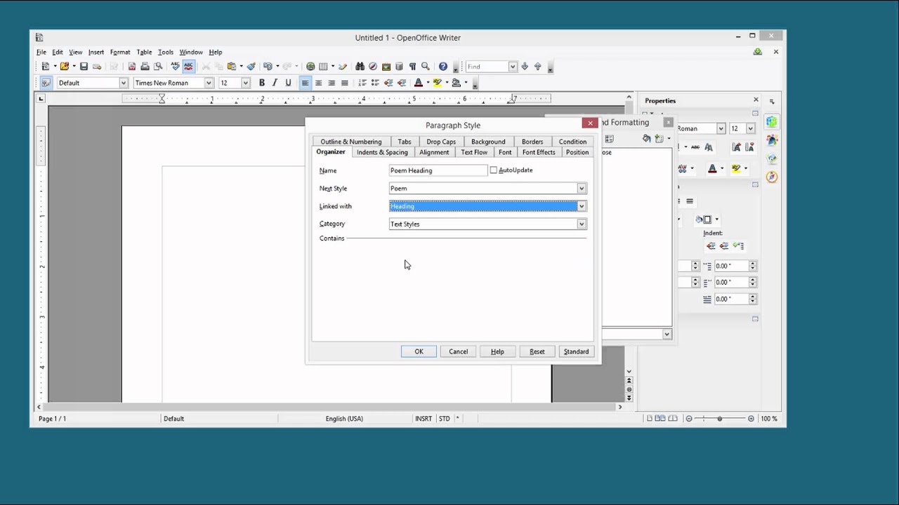 HOW TO Write and Format Poems With OpenOffice - YouTube