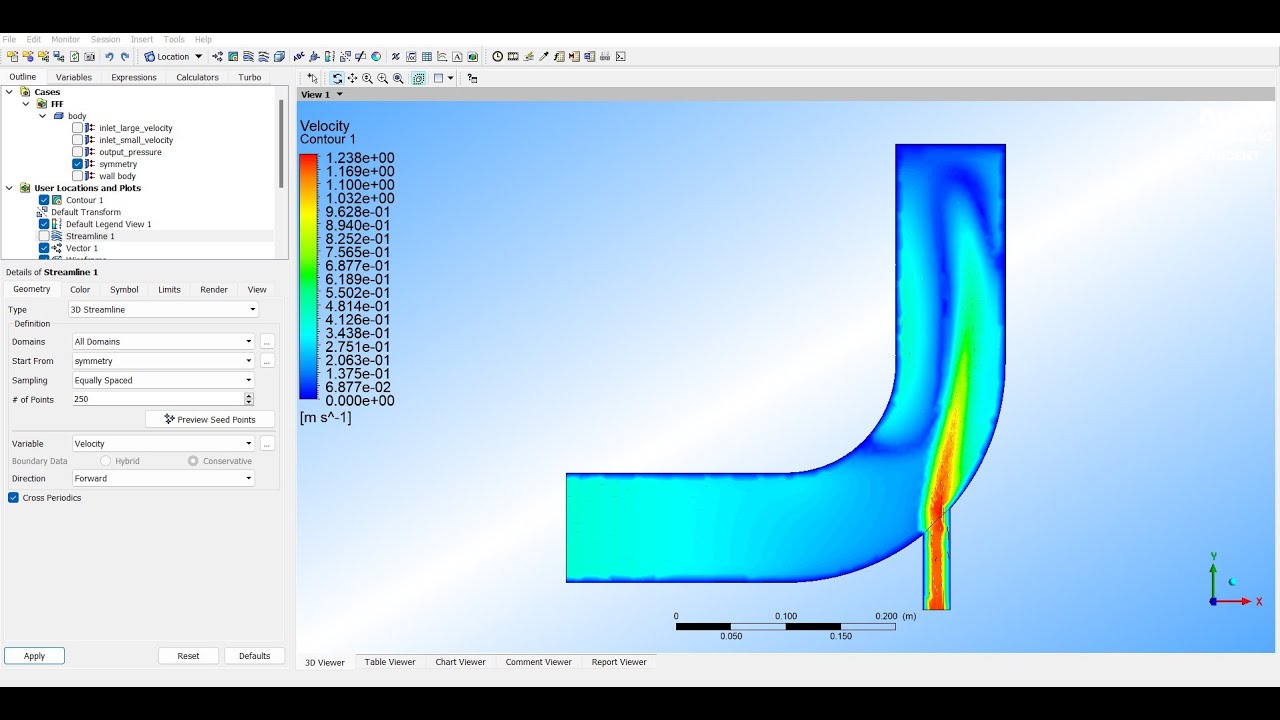 Part- 2 Fluid Flow and Heat Transfer in a Mixing Elbow #ansysfluent # ...