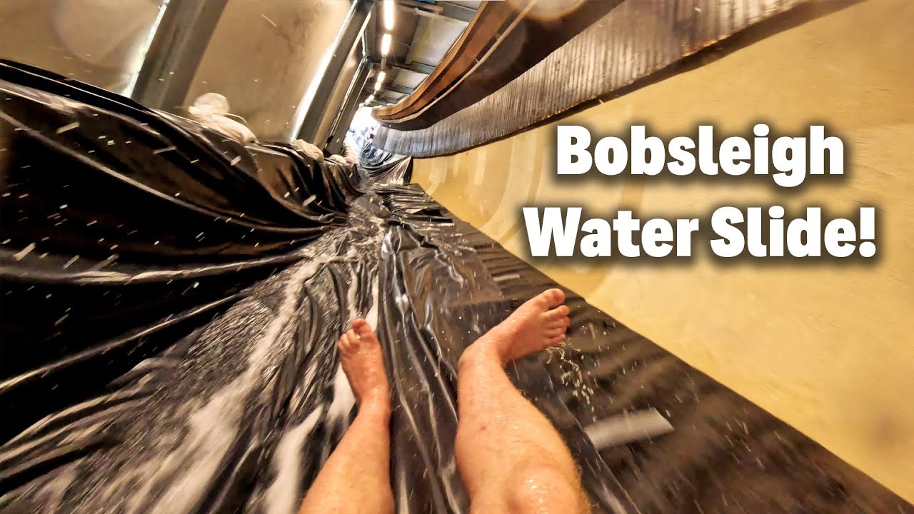 REAL Bobsleigh Track Water Slide POV! VELTINS-EisArena Winterberg - YouTube