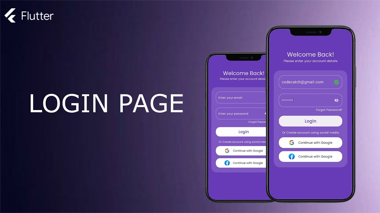 Flutter login page | Flutter UI | Code Catch - YouTube