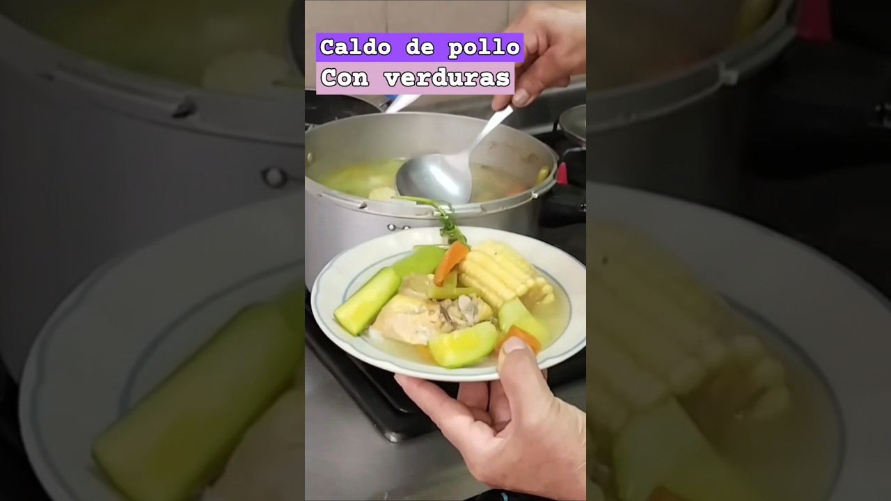 Como preparar caldo de pollo - YouTube