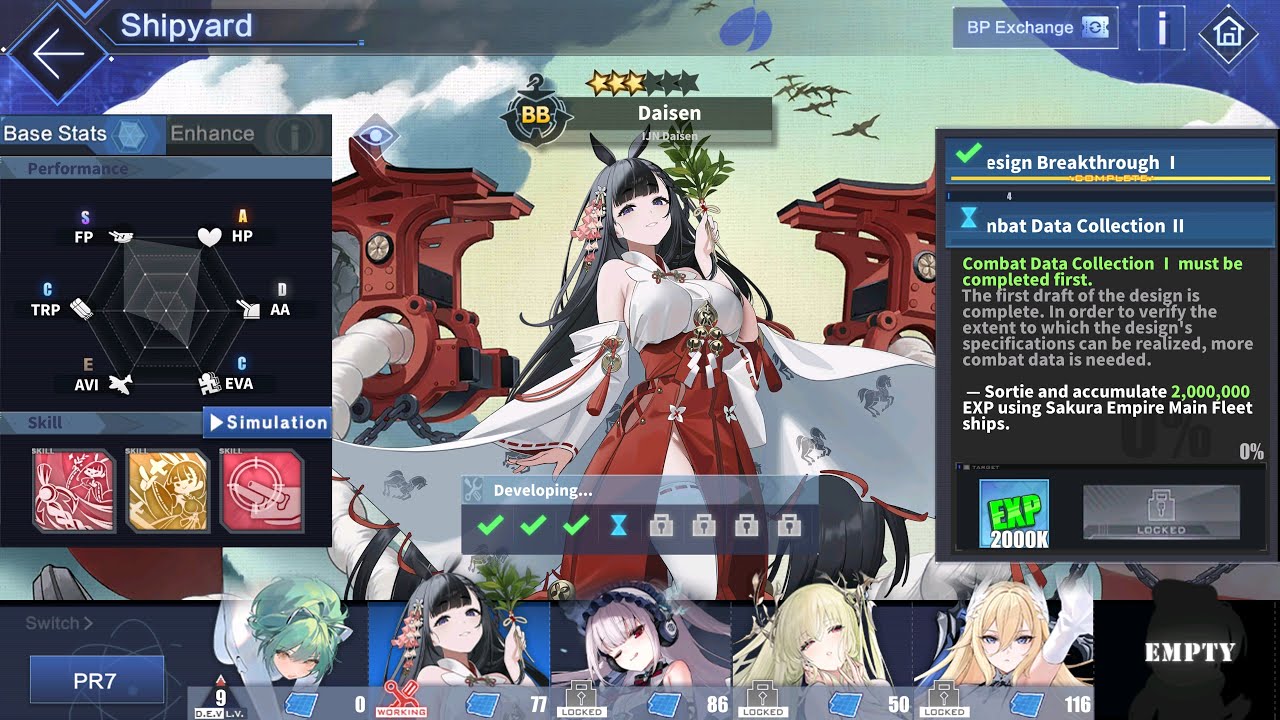 IJN Daisen "Combat Data Collection II" EXP Farm [PR7] Azur Lane & WoWs ...