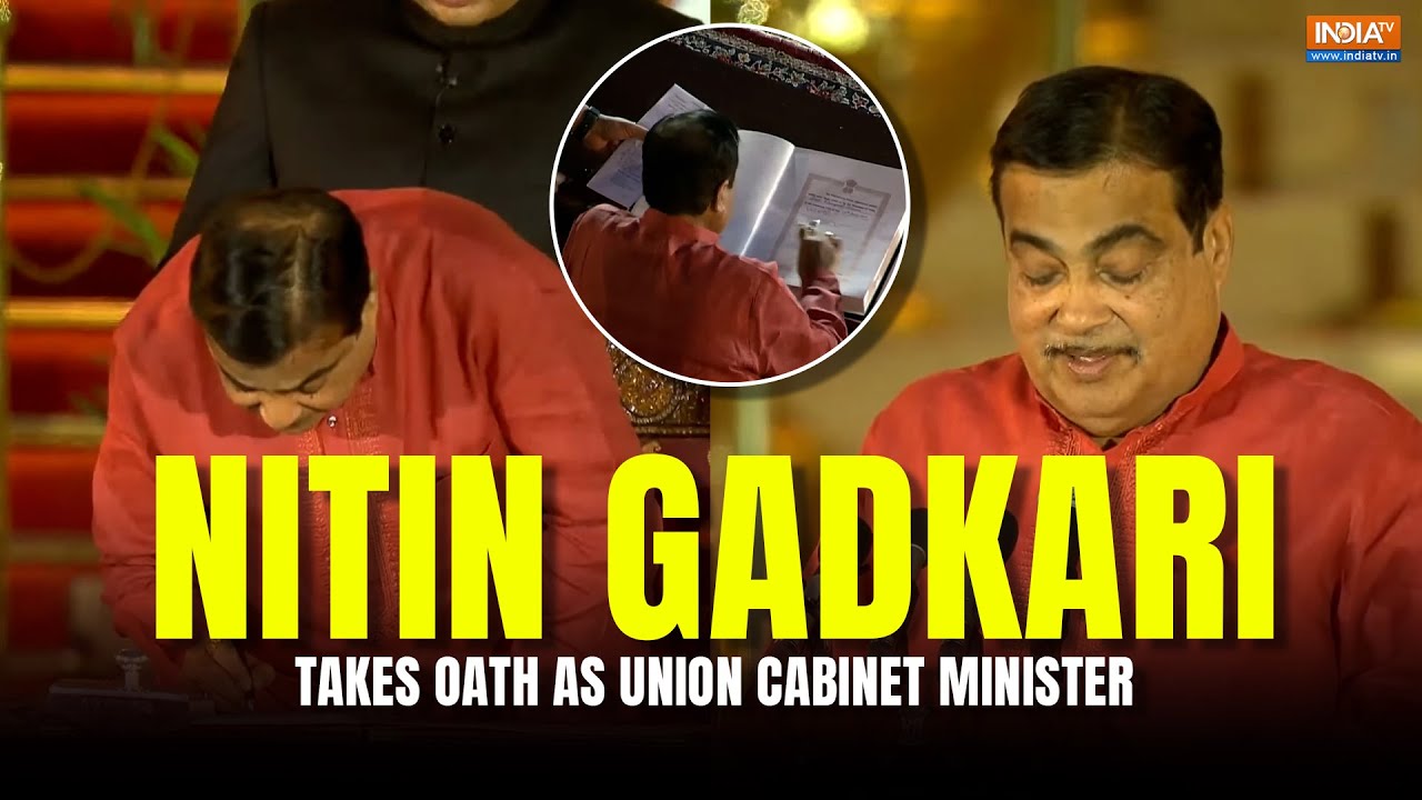 Nitin Gadkari takes oath as Union Cabinet Minister in Modi Govt 3.0 ...