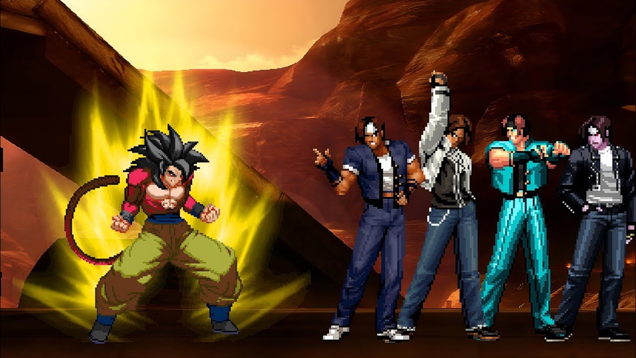 [DBZ vs KOF] New Goku SSJ4 vs Kyo Kusanagi Team - YouTube