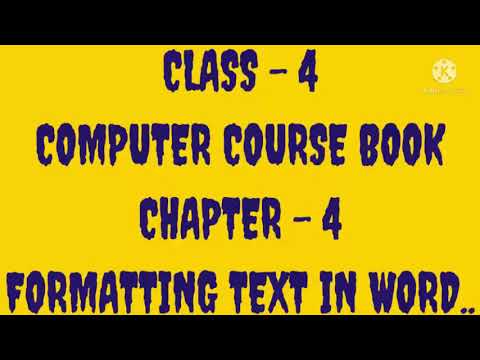 CLASS - 4 - COMPUTER COURSE BOOK - CHAPTER - 4 ( DONE EXPLANATION ...