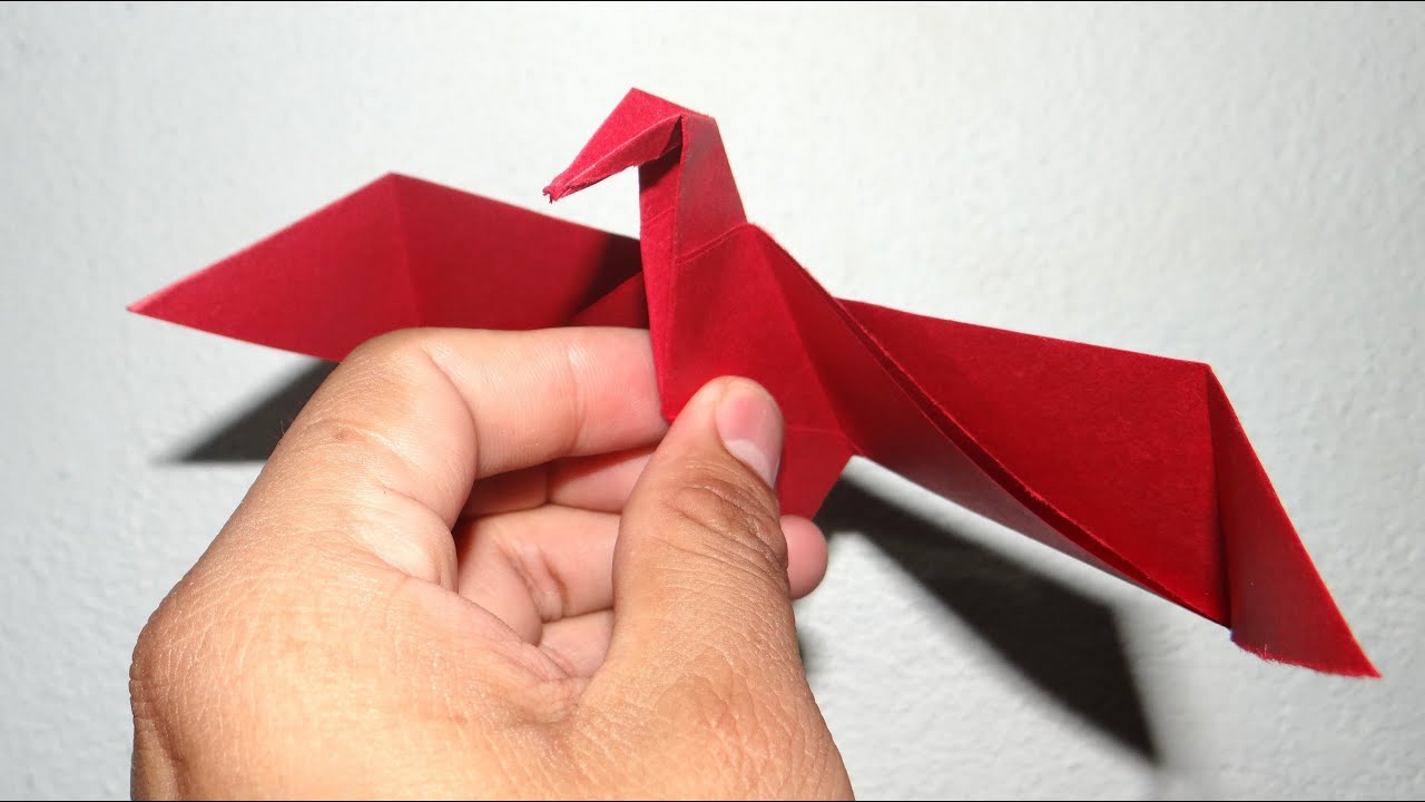 Cómo hacer un pterodáctilo de papel / origami fácil/ paso a paso - YouTube