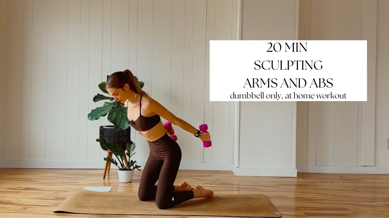 SCULPTED ABS AND ARMS// 20 MIN at home workout, upper body sculpting ...