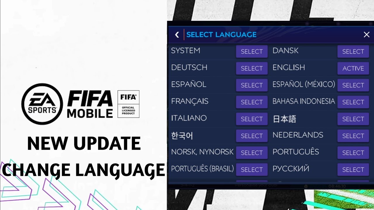 FIFA MOBILE 21 NEW UPDATE HOW TO CHANGE LANGUAGE - YouTube