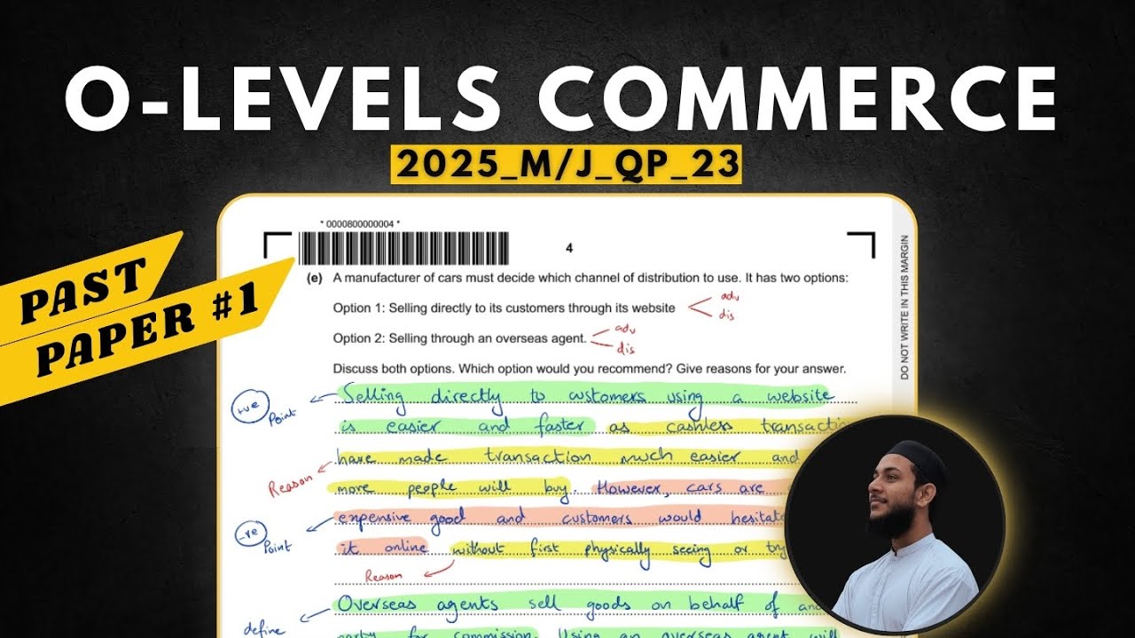 O Levels Commerce - 2025_M/J_QP_23 - Paper 2 - YouTube