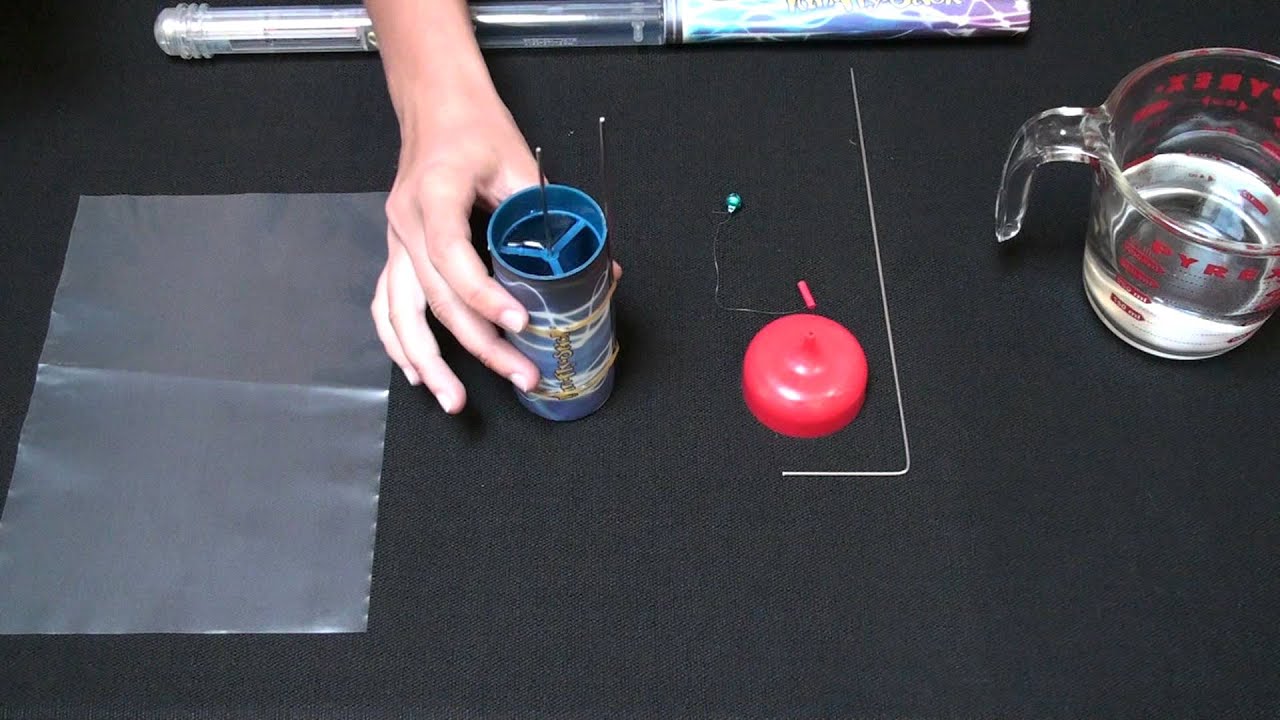 The Leyden Jar experiment, Science Kit with the Fun-Fly-Stick - YouTube
