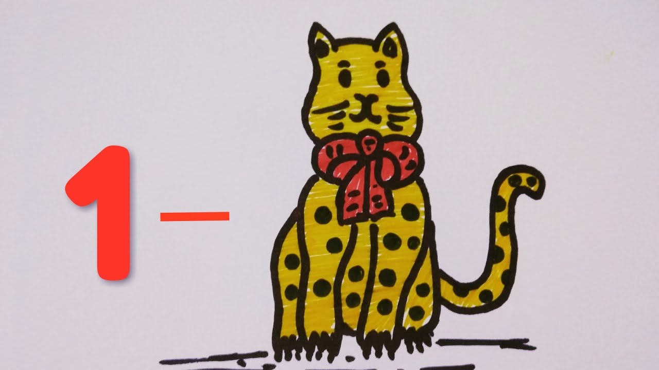 Very easy , How to turn number 1 into a cartoon for kids - animals ...