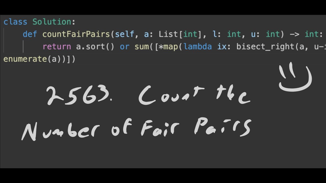 11/13: Count the Number of Fair Pairs - YouTube