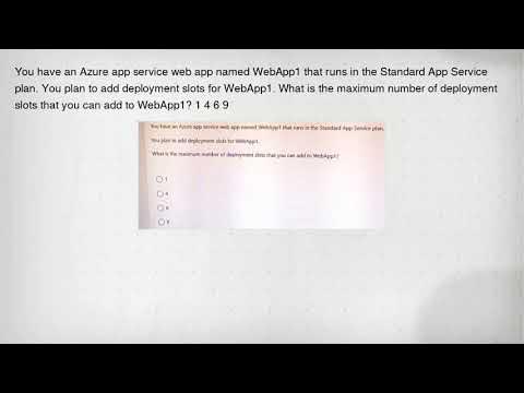 You have an Azure app service web app named WebApp1 that runs in the ...
