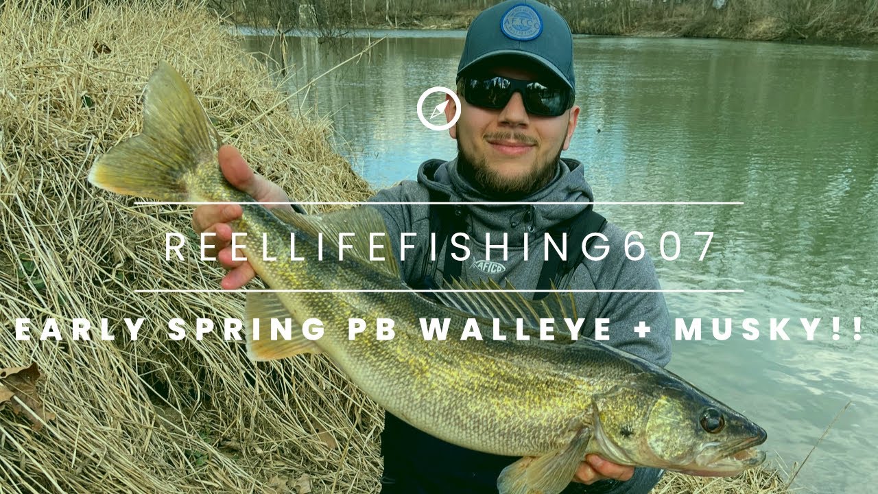 Early Spring PB Walleye + Musky!! - YouTube