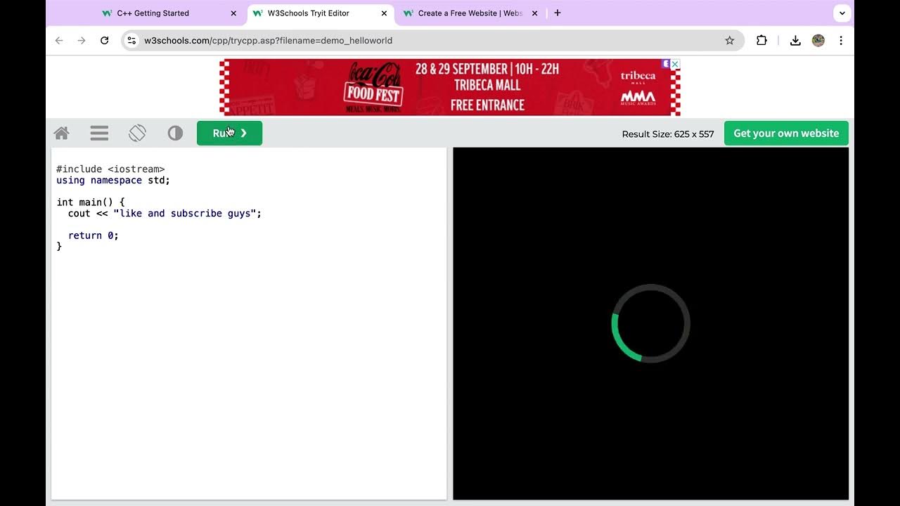 Day 1 of learning C++ Language from W3 school | W3school - YouTube