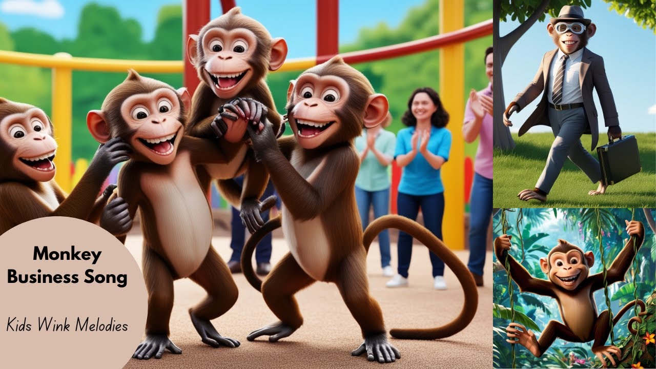 Monkeys Business Kids Song | Children Rhymes | BEST Kids Songs 2024 ...