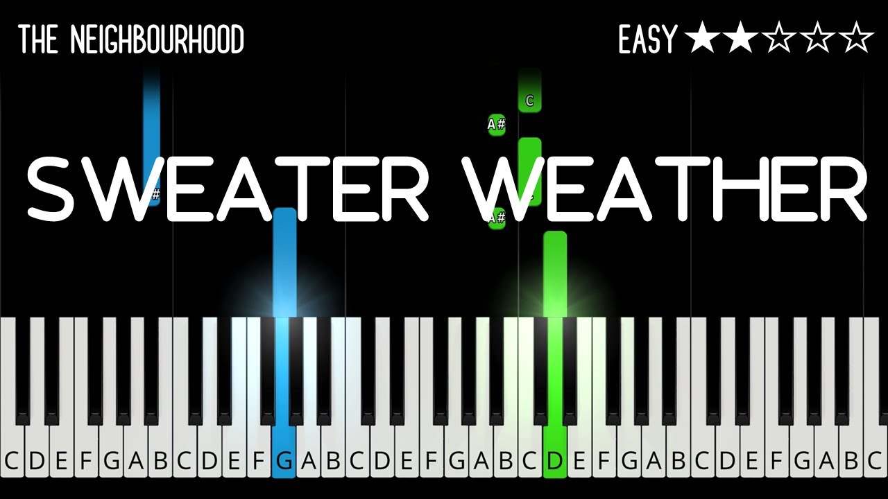 The Neighbourhood - Sweater Weather - EASY Piano Tutorial - YouTube