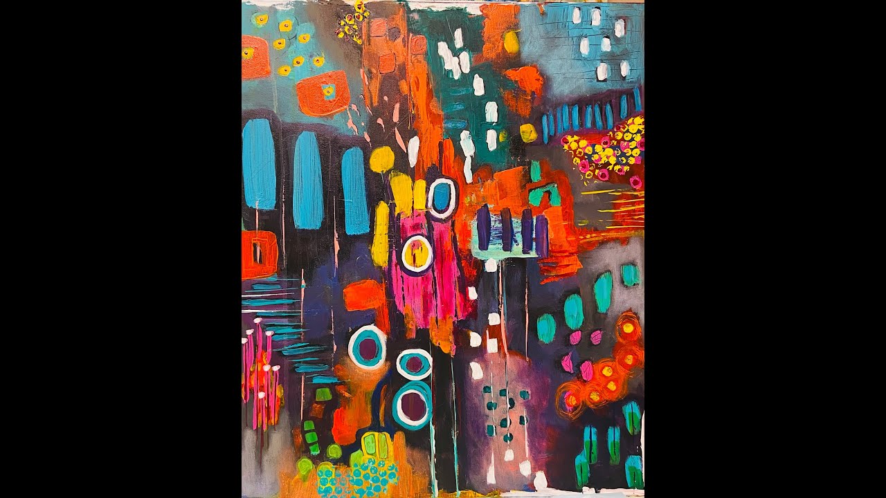 Abstract Painting Betty Franks Style/ Intuitive Art 20x24 Canvas - YouTube