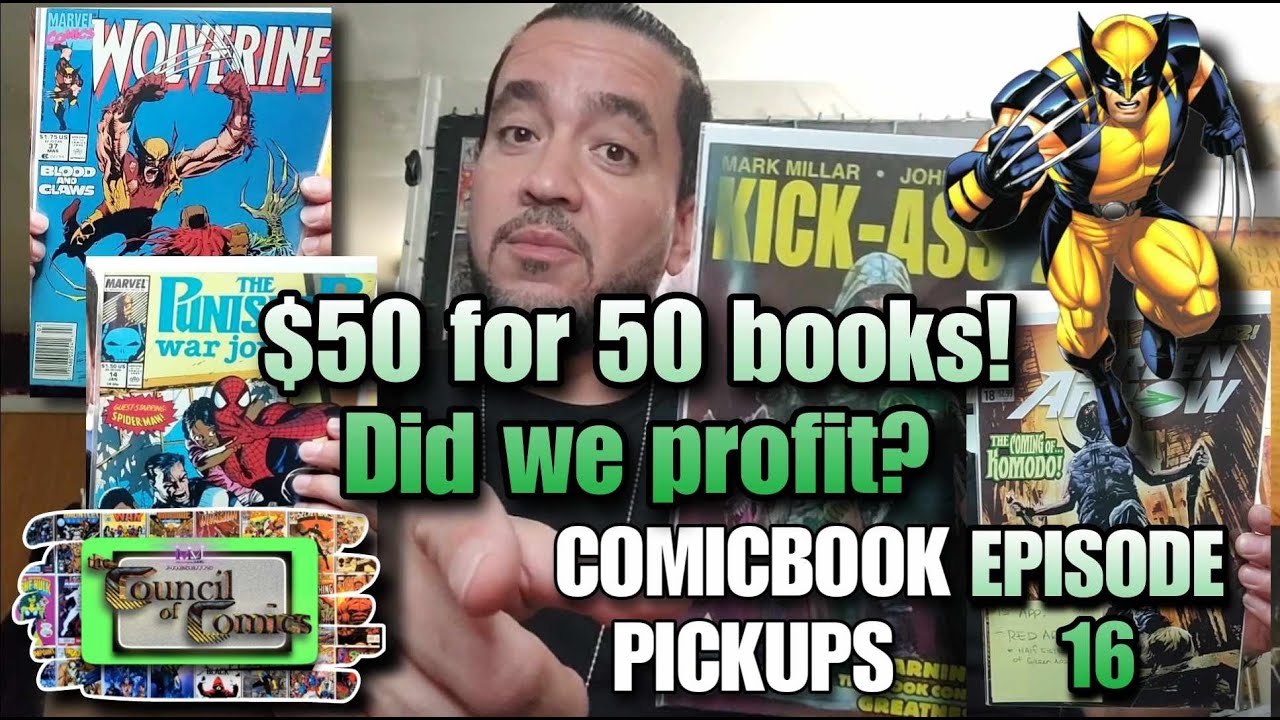 50 BOOKS For $50! DID WE PROFIT? COMICBOOK PICK UPS Episode 16 # ...