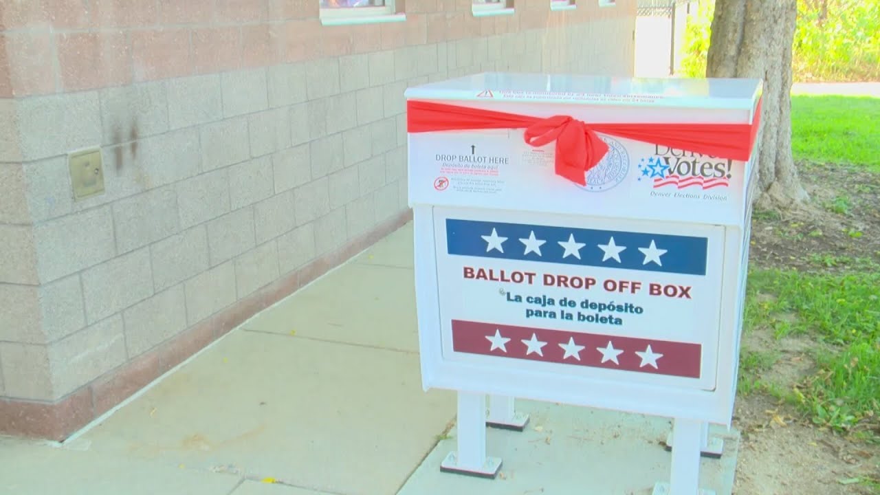 First ballot drop box installed in Globeville - YouTube