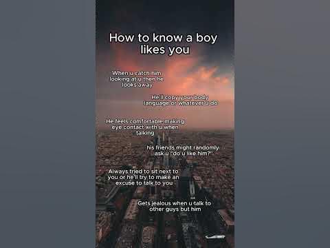 How To Know A Boy Likes You - YouTube