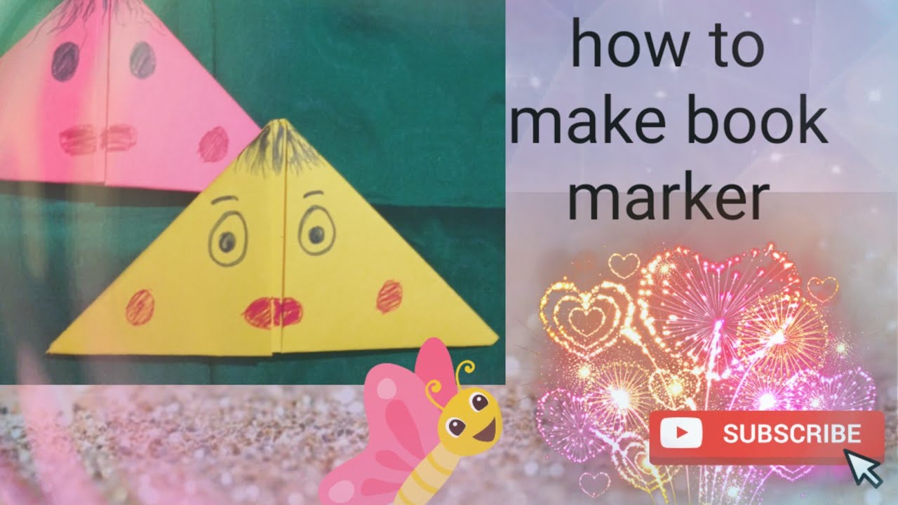 How to make book mark with paper || making of book mark by harshika ...