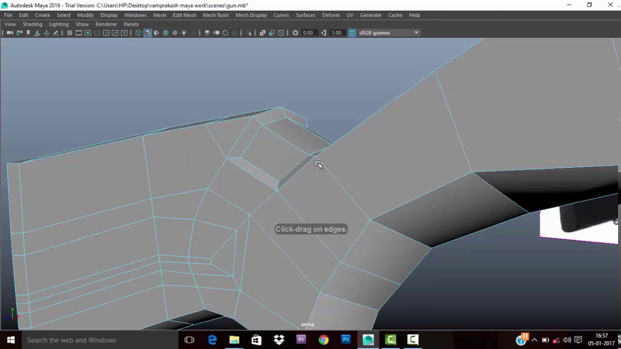 maya gun modelling with project file - YouTube