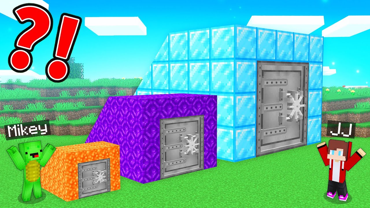 JJ and Mikey Found DOOMSDAY BUNKERS of ALL SIZES : LAVA vs PORTAL vs DIAMOND in Minecraft Maizen ...