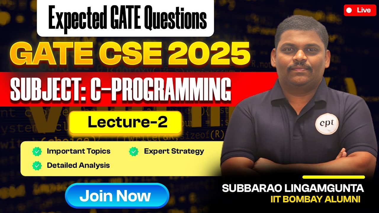 Expected Questions Of C Programming Lecture 2 Gate Cse Gate Da
