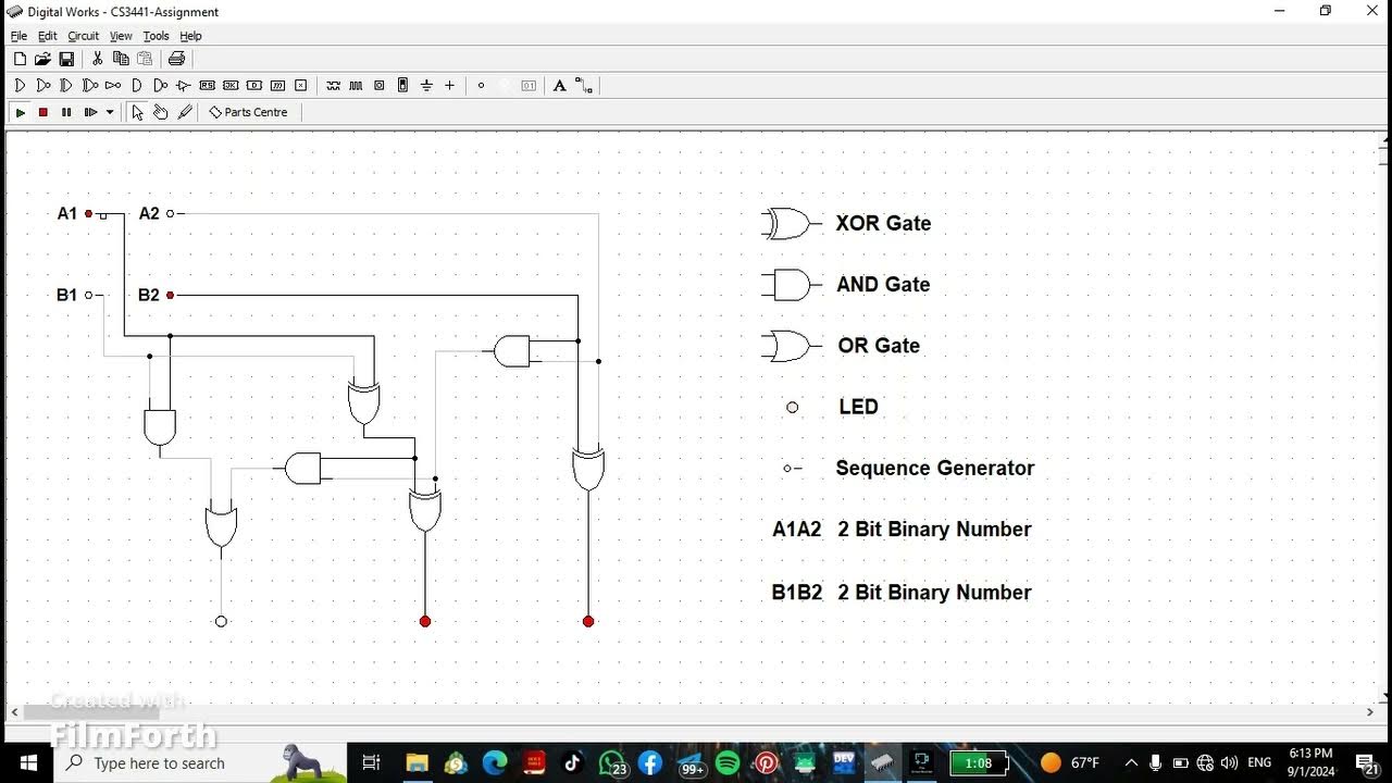 2 bit binary adder -CS3520 Assignment 0 - YouTube