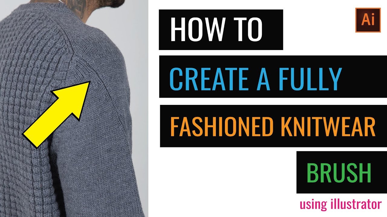 Technical flat drawings: How to create a fully fashioning brush knitted ...