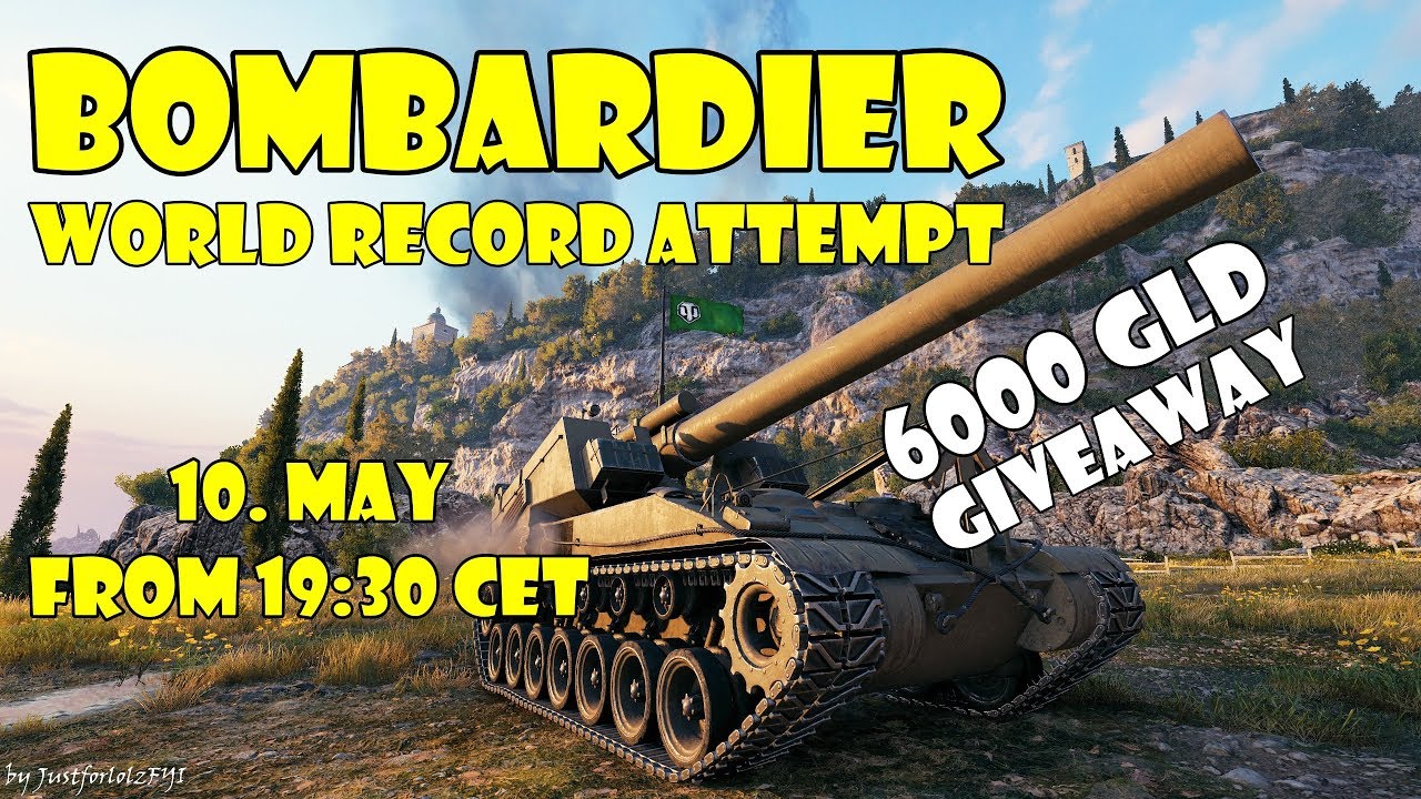 BOMBARDIER WORLD RECORD ATTEMPT (World of Tanks - Training Room Event ...