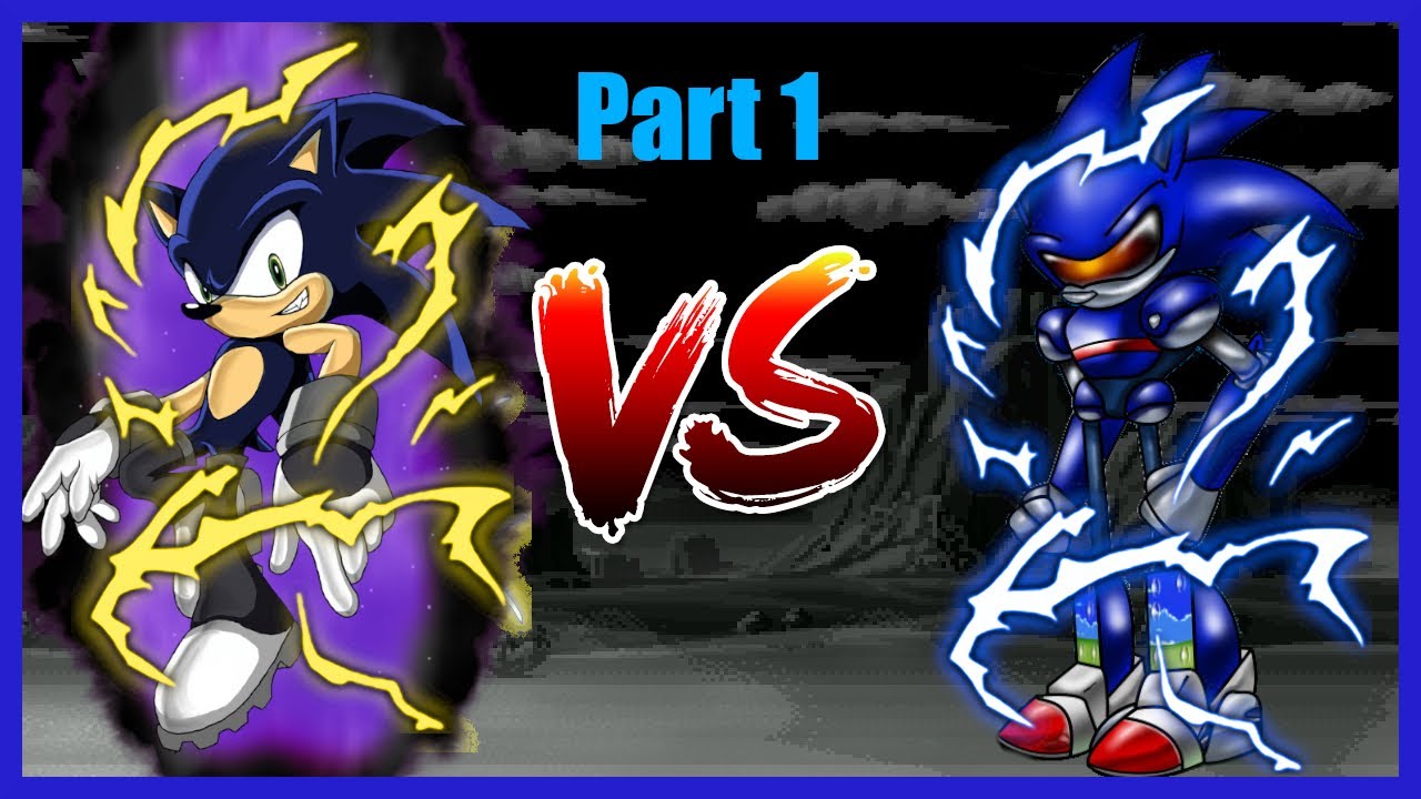 (SBS) Sonic Black VS Mecha Sonic Part 1 MUGEN 4K - YouTube
