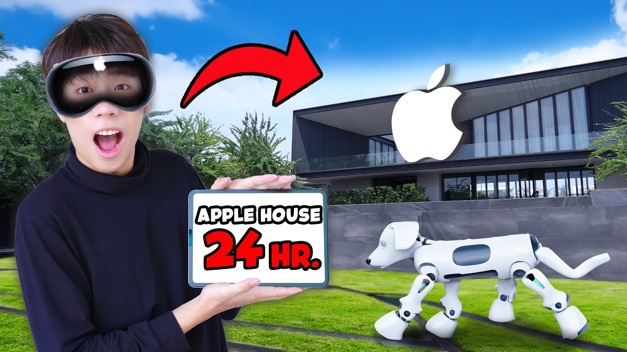 ใช้ชีวิตในบ้าน Apple 24 ชั่วโมง!! - YouTube