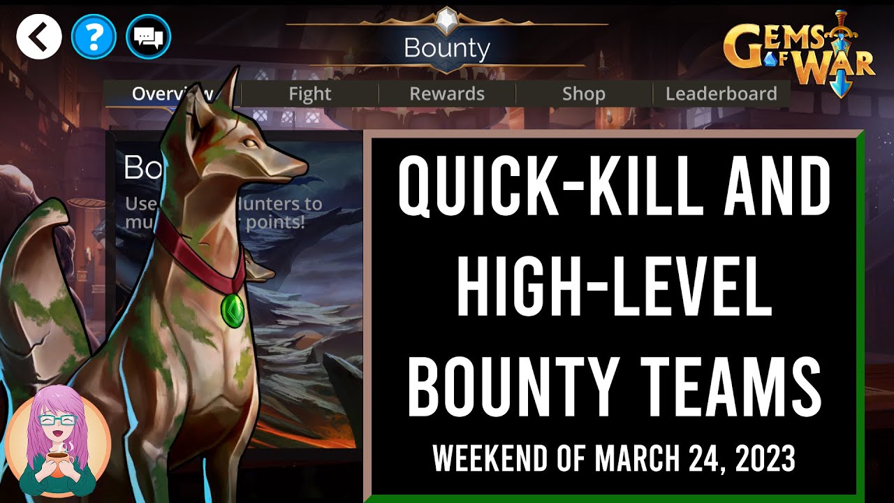 Gems of War - Quick-Kill and High-Level Bounty Teams for the Weekend of March 24, 2023 - YouTube