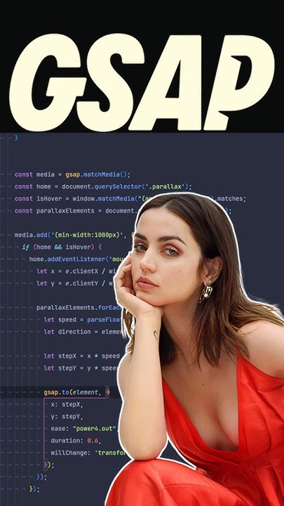 Parallax эффект при движении мыши GSAP #frontend #coding #javascript #js #gsapanimation #gsap ...