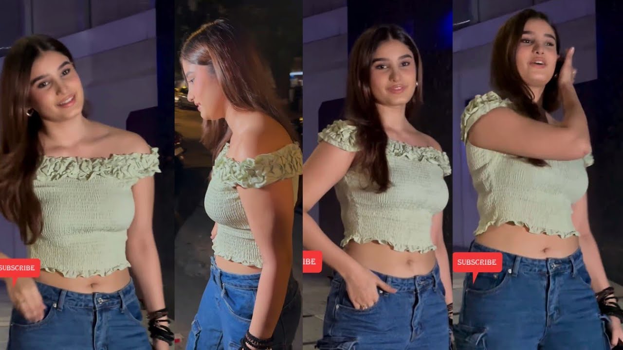 Rasha Thadani cute in casual spotted in Bandra navel gorgeous 👀 - YouTube