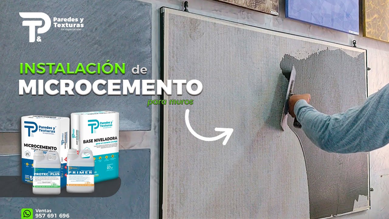 COMO INSTALAR MICROCEMENTO PARA MUROS | PAREDES Y TEXTURAS "PERÚ" - YouTube