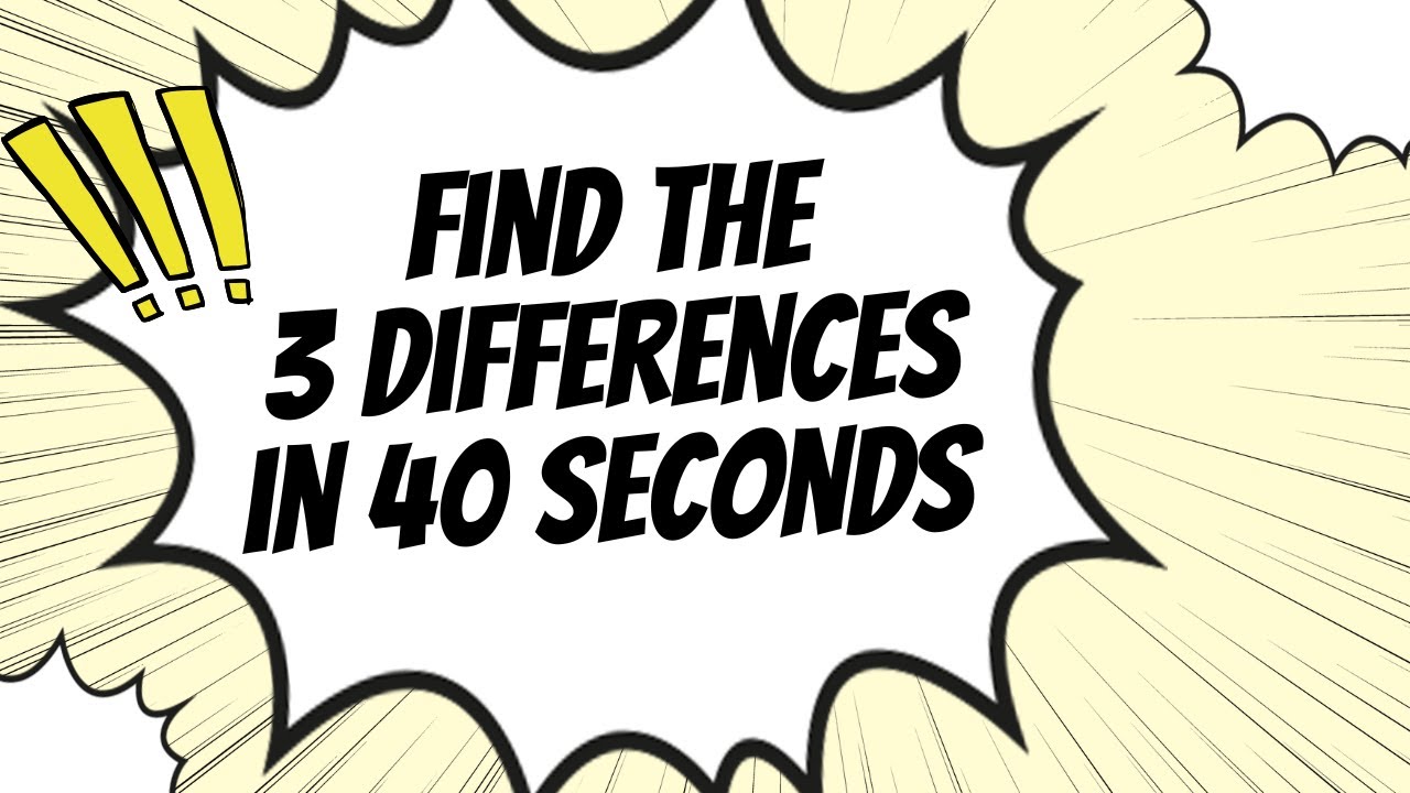 Find the 3 Differences Challenge 🔍 (easy) - YouTube