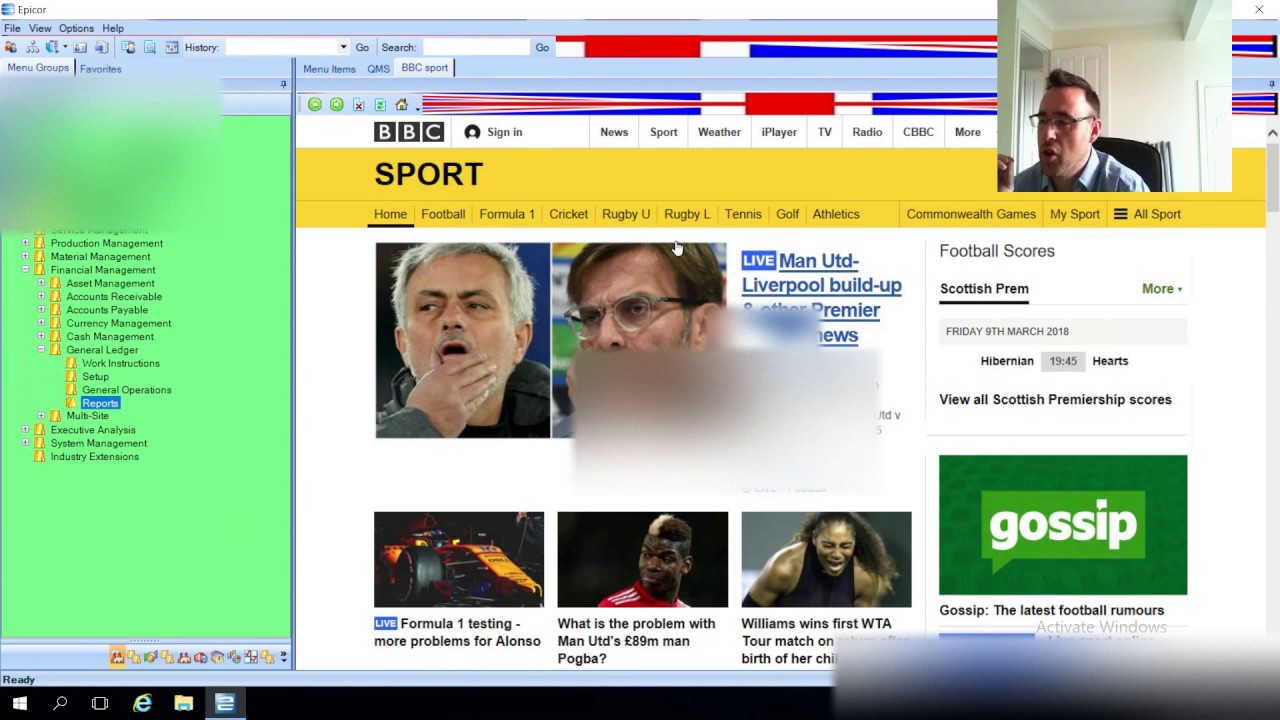 Epicor 9.05.701 - How to add a webpage to your epicor screen - YouTube