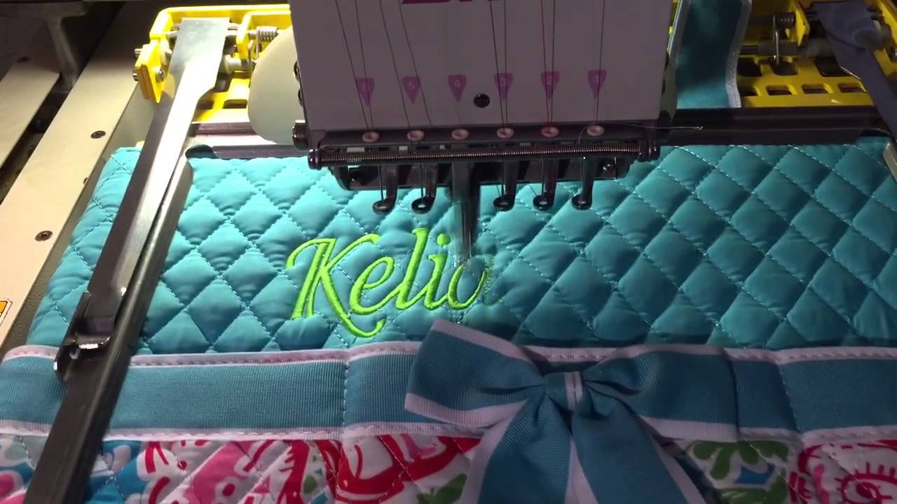 Coral Reef diaper bag with Aqua Blue trim - YouTube