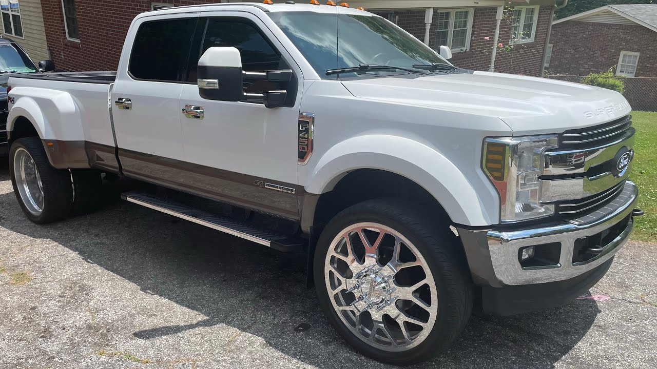 2019 Ford F-450 King Ranch Dually sitting on 28 Inch Dually Wheels ...