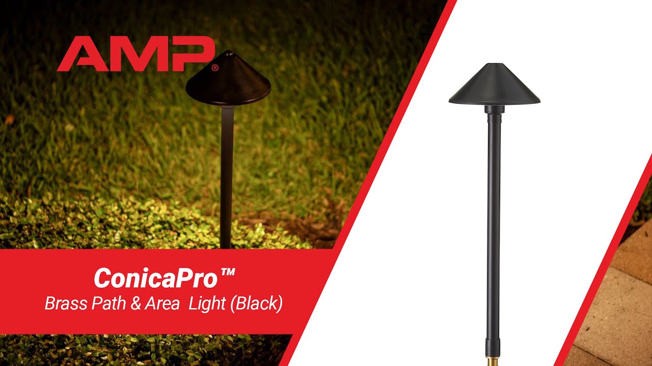 AMP® ConicaPro™ Path & Area Light (Brass Black) - YouTube