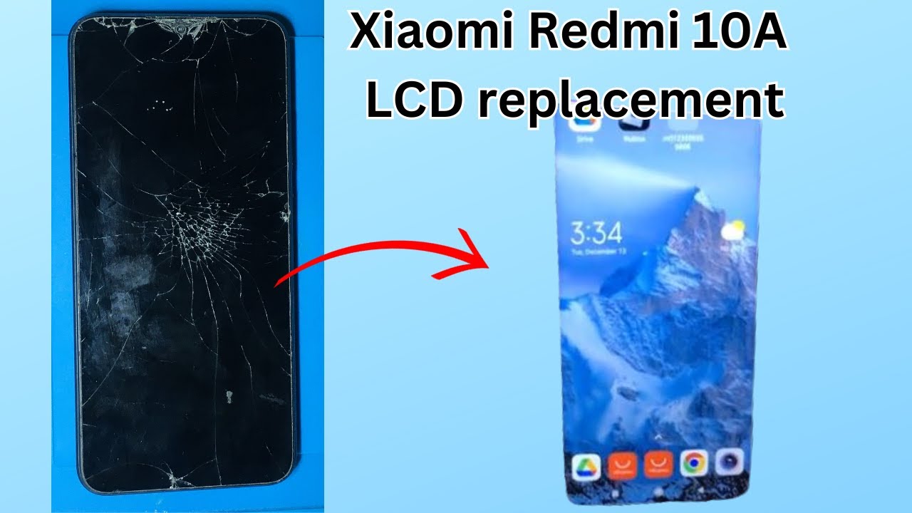 Xiaomi Redmi 10A LCD replacement - YouTube