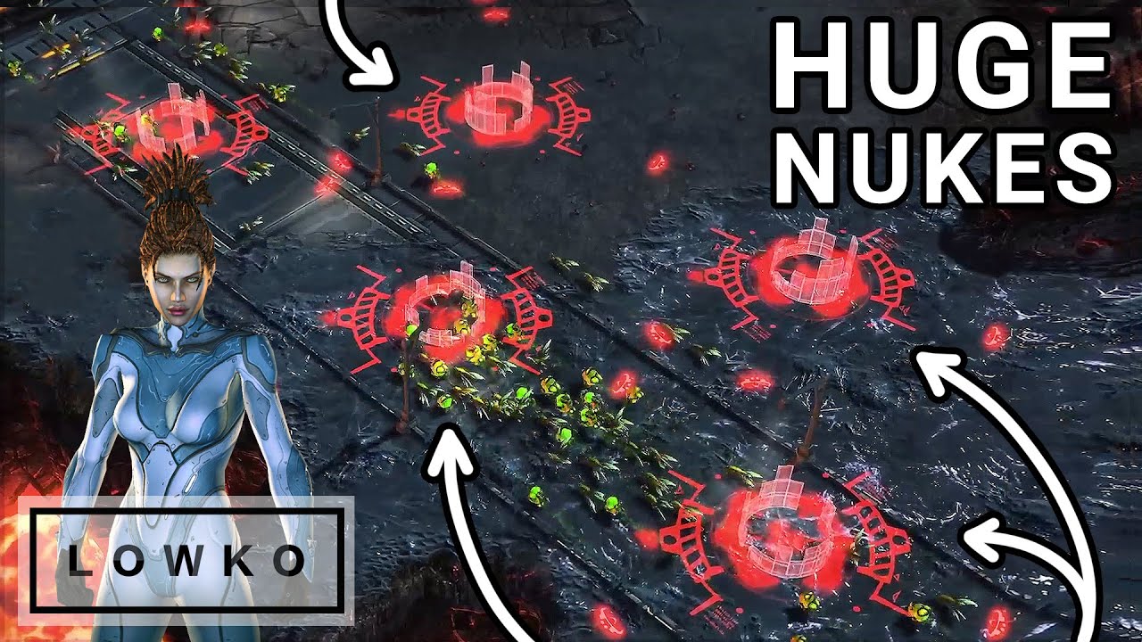 StarCraft 2: REAL SCALE Tactical Nukes! (Lowko Highlights 104) - YouTube